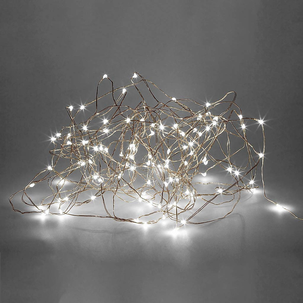 XUNATA Solar String Lights, 66Ft 200 LED 8 Modes Copper Wire Indoor Outdoor Starry String Lights, Waterproof Solar Decoration Lights for Gardens, Homes, Parties (White)