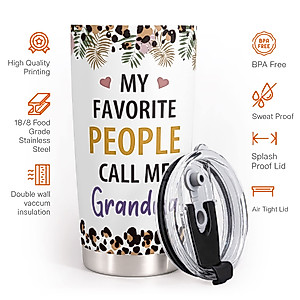Macorner Grandma Gifts - Stainless Steel Tumbler 20oz Gifts For Women - Birthday Christmas Gifts for Grandma Mom Nana Mimi From Daughter Son Grandkids - Best Grandma Ever Mothers Day Gifts For Grandma