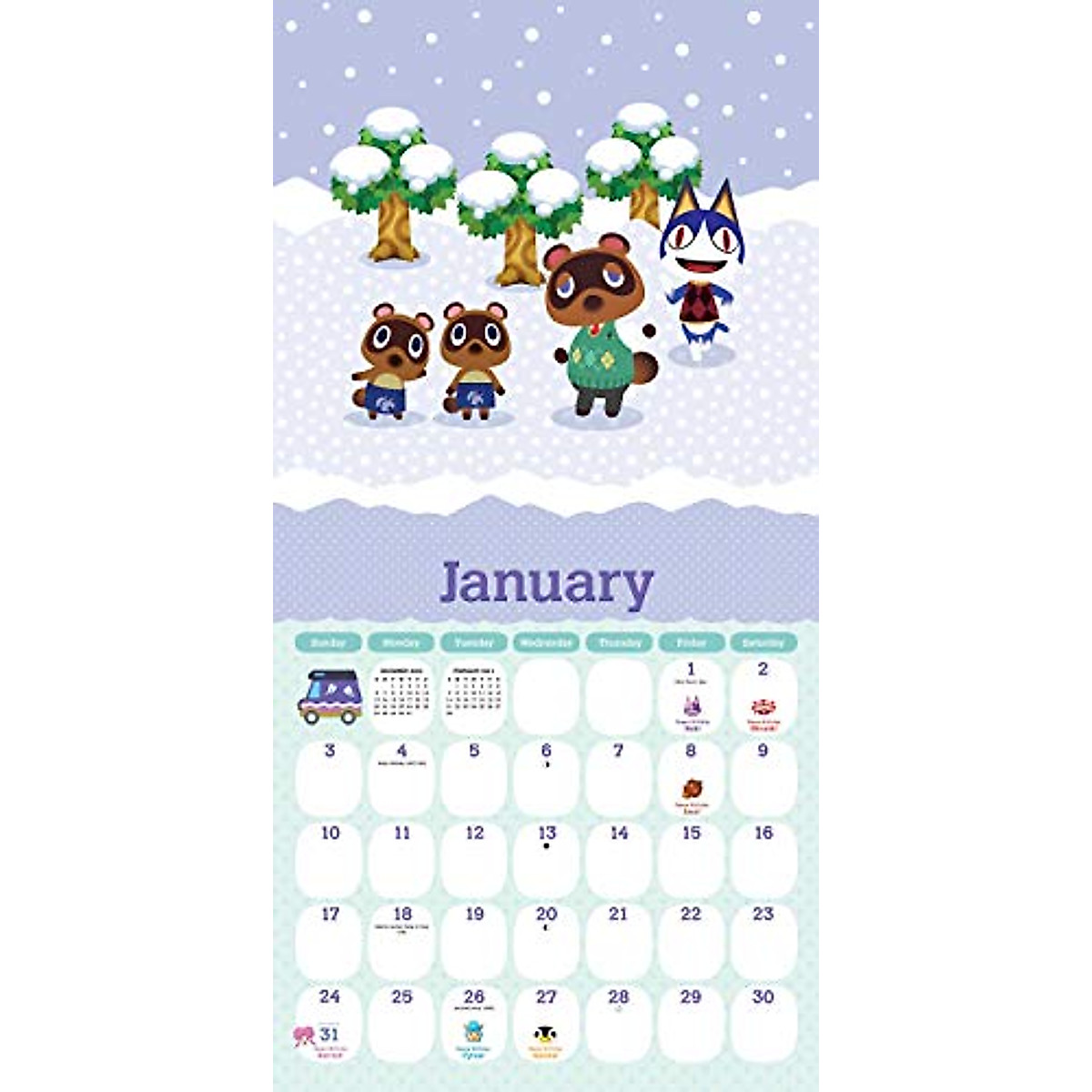Animal Crossing 2021 Wall Calendar