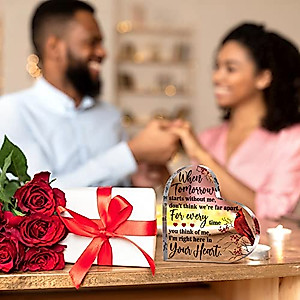 Yulejo Red Cardinal Gifts Sympathy Gifts Memorial Gift for Loss of Loved One Sympathy Decorations Acrylic Glass Heart Memorial Gift Table Centerpieces Remembrance Decor (Novelty Style)