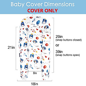 Infant Lounger Baby Nest Replacement Cover | Hypoallergenic | Premium | [Fits Dockatot Deluxe+] (Cover Only) (Driver Dinos)