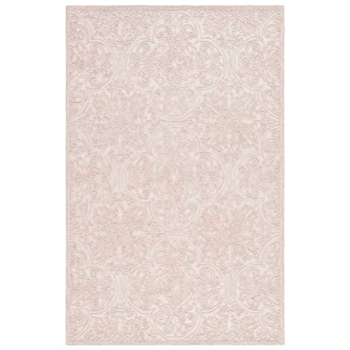 MARTHA STEWART Collection by SAFAVIEH 9' x 12' Ivory/Pink MSR3511U Handmade Contemporary Wool Area Rug