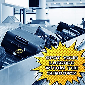 Silver Buffalo DC Comics Batman Symbol Luggage Tag and Suitcase Label, 4 x 4 inches