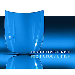 VViViD+ Ultra Gloss Smurf Blue Vinyl Car Wrap Premium Paint Replacement Film Roll with Nano Air Release Technology, Stretchable Protective Cap Liner, Self Adhesive, Indoor Outdoor (1ft x 5ft)