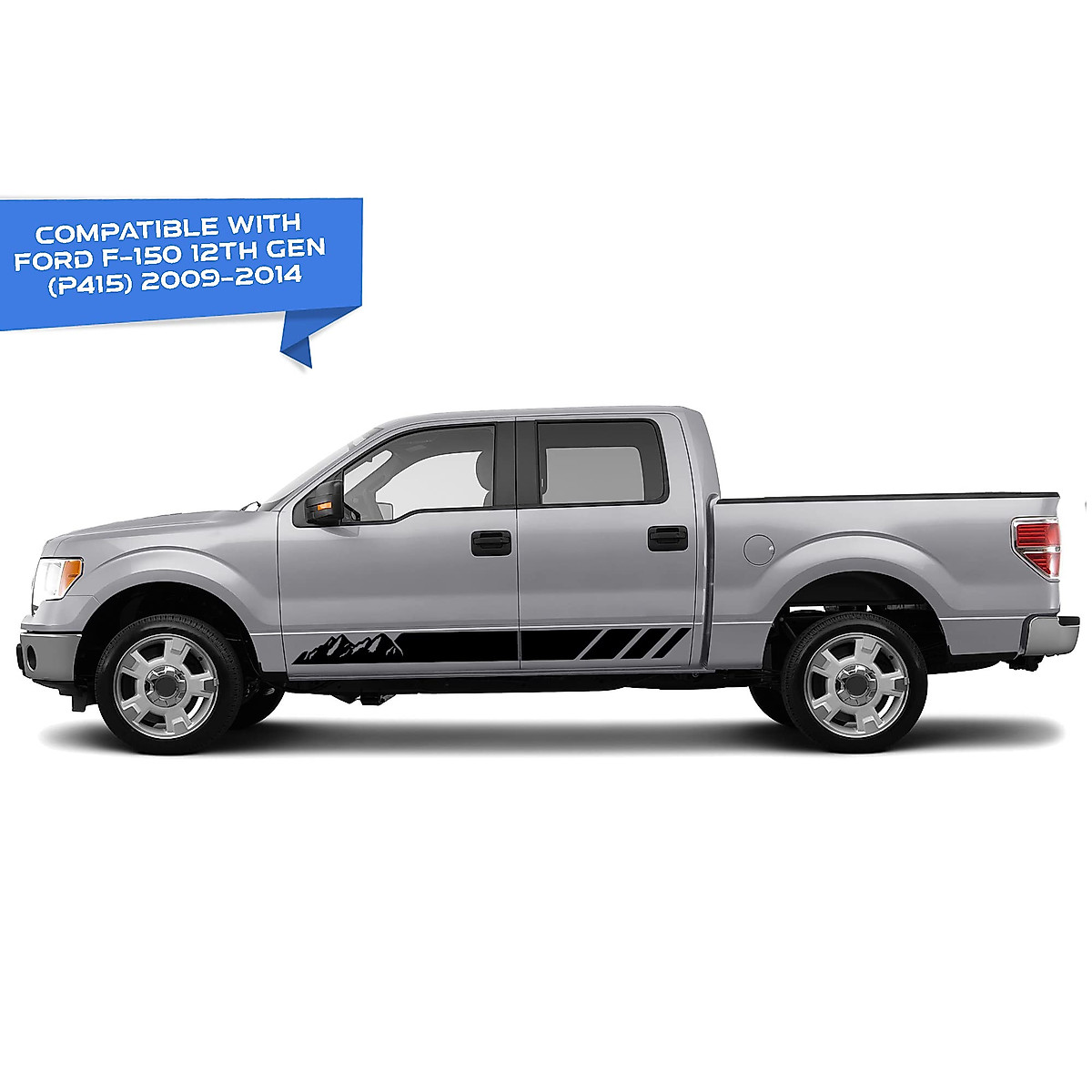 Mountain Stripes Decals Stickers Graphics Compatible with Ford F150 all Generations (2900B)