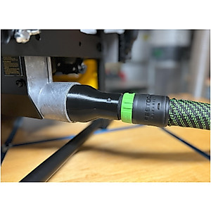 27mm Hose Adapter for 2-1/2" Dust Collection Ports - Compatible with Festool D27 and Bosch VAC005 Hoses - Connects to Table Saw, Bandsaws, Spindle Sanders, Miter Saws, and other equipment