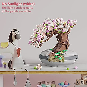 EasyAgo Mini Bricks Cherry Blossom Tree Building Sets, Sakura Bonsai DIY Simulation Plant Series Creative Toys,Birthday Gift for Adults Women Teens Kids 6+ Years Old(Not Compatible with Lego Blocks)