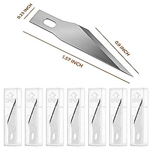 Exacto Knife Craft Knife Hobby Knife 74 Pack with 4 Upgrade Sharp Hobby Knives and 70 Spare Knife Blades, 150 PCS Exacto Knife Blades #11 Sharp Hobby Knife Blades