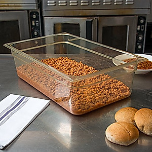 Carlisle FoodService Products CFS 10402B13 StorPlus High Heat Food Pan, 6" Deep, Full Size, Amber