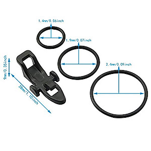 WHYHKJ 4pcs Fishing Hook Keeper Plastic Jig Hooks Lure Accessories for Fishing Rod Tool Bait Casting, Black