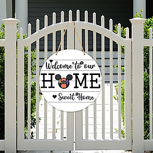 BDUSXYZ 13 Pcs Interchangeable Wooden Welcome Sign Seasonal Front Door Sign Farmhouse Wall Decoration, Door Hanging Wreath for Christmas (White)