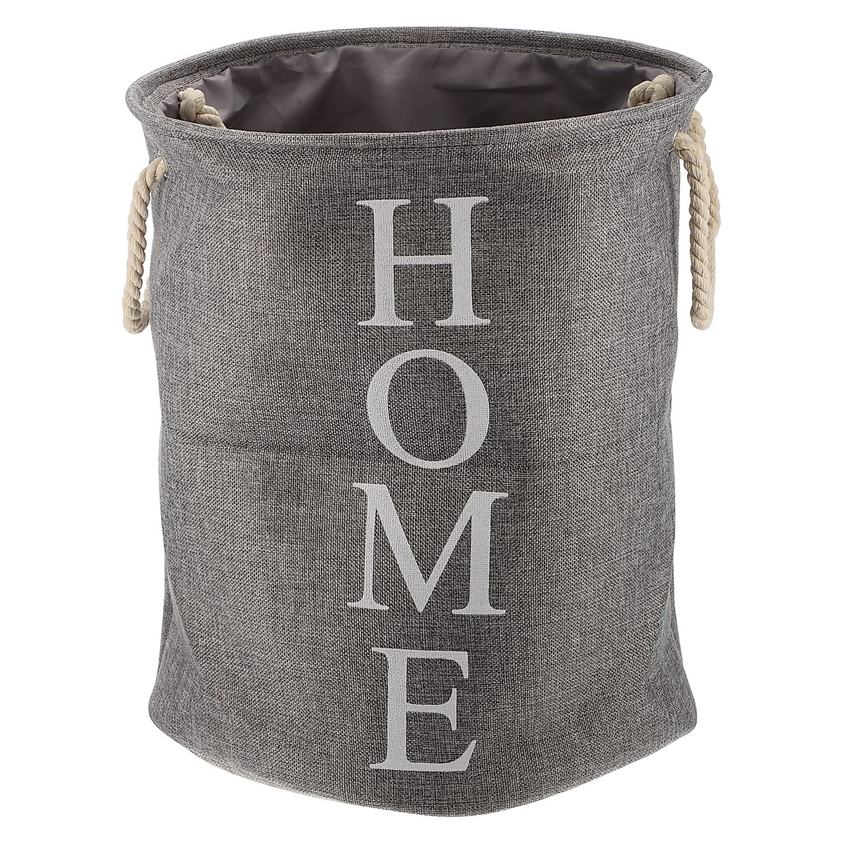 Abaodam 1pc Storage Hamper Space- Bedroom Container Rope Nursery Foldable Folding Handle Letter Washing Clothing Kids Cylinder Fabric Linen Bucket Saving Multipurpose Home with Bin