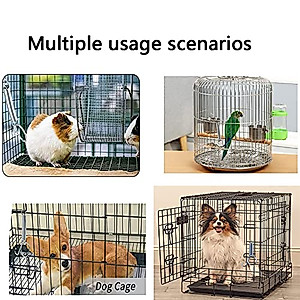 Wmzjnljy 12pcs 3.35inch Spring Cage Latch Door for Rabbit Cages Doors Multifunctional Spring Cage Latch Metal Finger for Rabbit Dog Birds Bunny Rodents Guinea Pig Hamster Parrot Cage Door(J08-12)