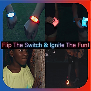 GETMOVIN SPORTS Capture The Flag Ignited Kit with Glow-in-The-Dark LED Game Pieces and Storage Bucket Outdoor Yard Game Fun!