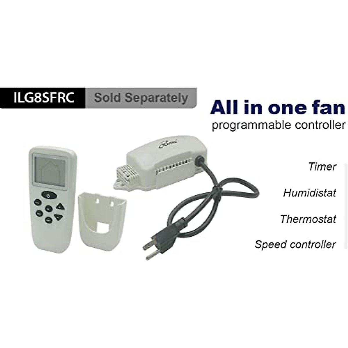 iLiving - 18" Wall Mounted Exhaust Fan - Automatic Shutter - Variable Speed - Vent Fan For Home Attic, Shed, or Garage Ventilation, 1736 CFM, 2600 SQF Coverage Area (Power Cord Not Included)
