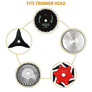 CZS 2 Kind of Lawnmower Blade Adapter Kit, Gardening Machine Brush Blade Adapter Attachment Maintenance Kit for String and Universal Trimmers Brush Cutter