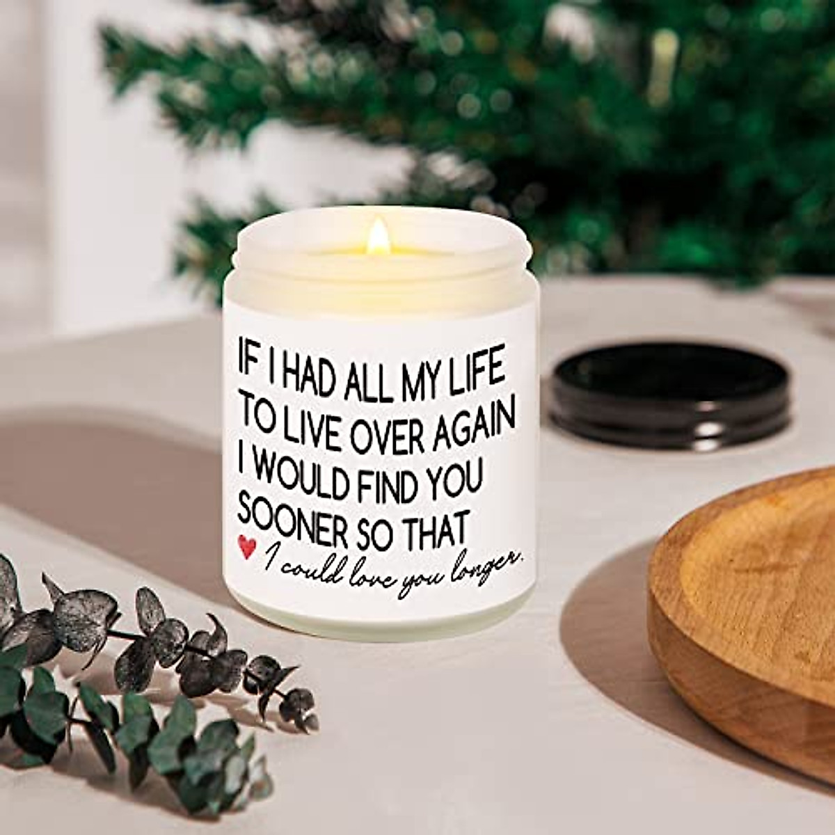 PETALSUN Gifts for Wife, Wife Birthday Gift- Handmade Lavender Natural Soy Wax Candle (7oz) - Romantic Gifts for Her, Girlfriend, Wife Gifts for Wedding Anniversary, Gifts for Wife from Husband