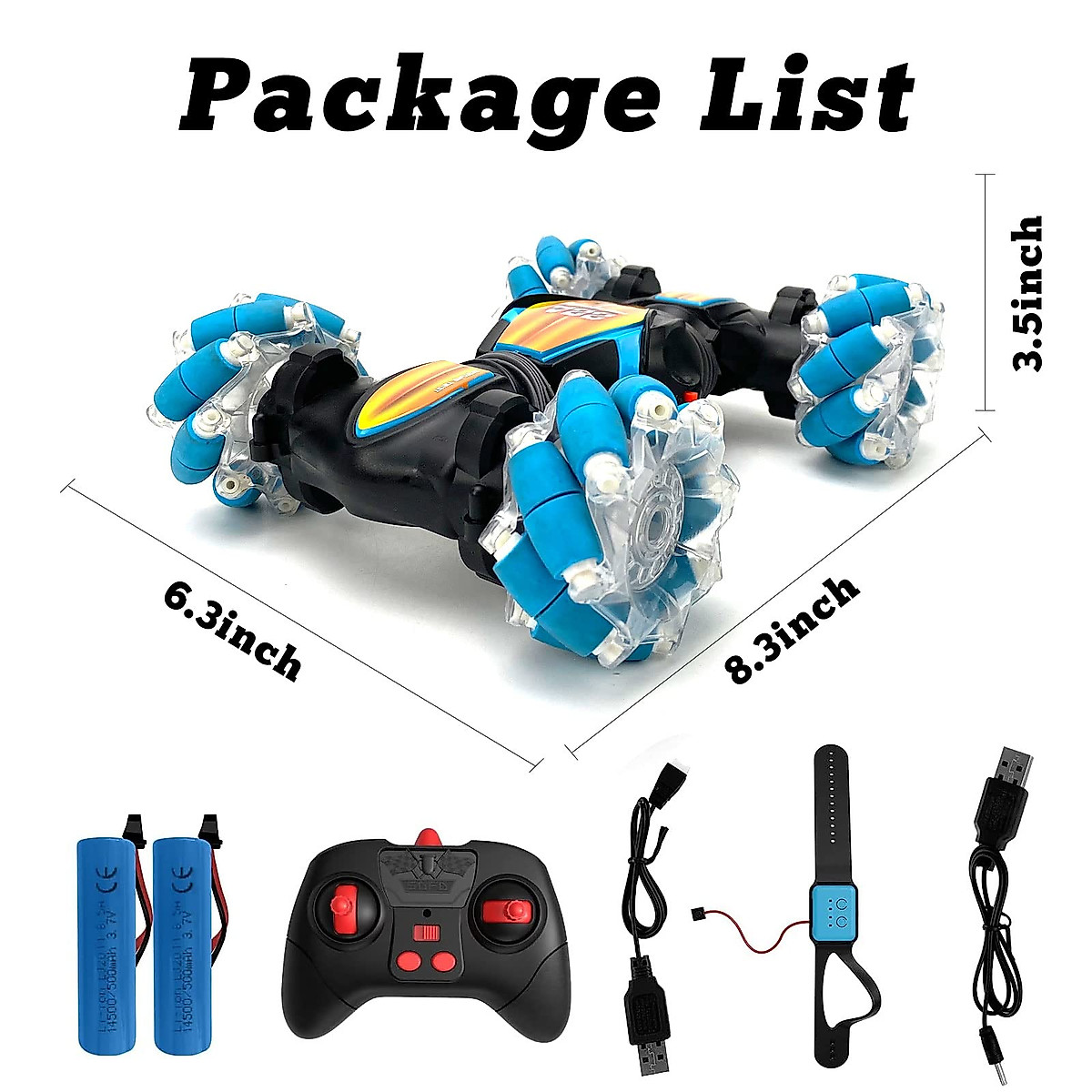 Remote Control Car,Gesture Sensing Car Hand Remote Controlled Car Stunt Crawler Double Sided Rotating 360 Rotating 2.4 GHz Remote Control Car Toy for Girls Boys