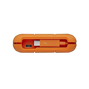 LaCie 2TB Rugged Thunderbolt USB-C External Hard Drive, Orange