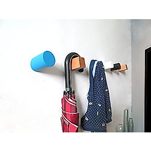 A.B Crew Minimalist Design Decorative Wall Mounted Wooden Coat Hook Hat Hanger(White Square Column)