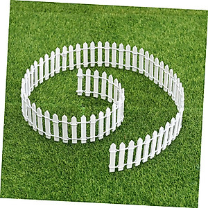 Happyyami 8 Pcs Fence Landscaping Props Mini Fence Fairy Garden Decor Terrarium Decor Glass Containers Landscape Fence Mini Wooden Fence Solid Wood Statue Toy Decorate Decorations White