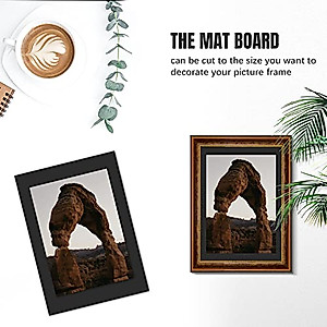 AUEAR, Black 8.5x11 Uncut Mat Matte Boards for Picture Framing, Print, Artwork - Backing Boards 1/16" Thick, 15 Pack