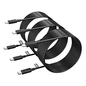 hibiker 3Pack USB C to Lightning Cable 10FT