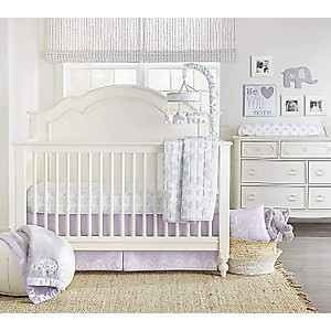 Wendy Bellissimo Super Soft Plush Baby Blanket - Elephant Baby Blanket from The Anya Collection in Lavender and Grey (30x40)