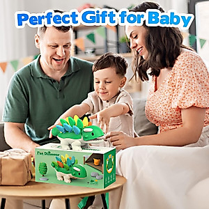 Montessori Learning Educational Toys for Baby 1 2 3 4 Year Old: Fine Motor Dinosaur Toys for Kids 2-4|Toddler Developmental Toys for Birthday Gift Age 1-2|Preschool Sensory Toys for 12-18 Months