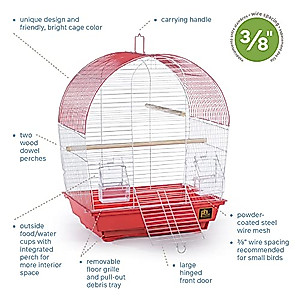 Prevue Pet Products South Beach Dome Top Bird Cage, Coral (SP50100)