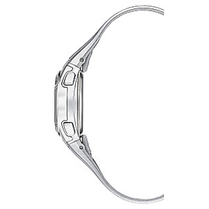 Amazon Essentials Women's Digital Chronograph Resin Strap Watch, Silver