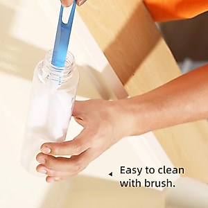 novelinks 30 Pcs 12oz Plastic Juice Empty Round Bottles with Caps, Bulk Reusable Clear Containers, Drink Beverage Containers with Black Tamper Proof Lids