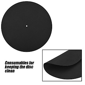 1PCS Ultra-Thin Turntable Slipmat, Anti-Static Flat Record Pad Mat for Keeping The Disc Clean, Made of Soft Material, Black