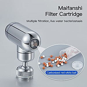 SUBMARINE Faucet Bubbler，720-Degree Multi-Angle Rotary Faucet Aerator、Extender，35 Degree Temperature Change Color，Can Be Used For Washing Face, Washing Eyes, Gargling, Etc(Silver)