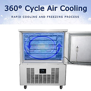 Kolice Commercial 5 trays Blast Chiller, Cakes, Hard Ice Cream, Dumpling, Chicken and Fish Freezer, School Kitchen Blast Freezer, Chest Freezer, Keep Food Fresh, Chilling and Freezing in Short Time