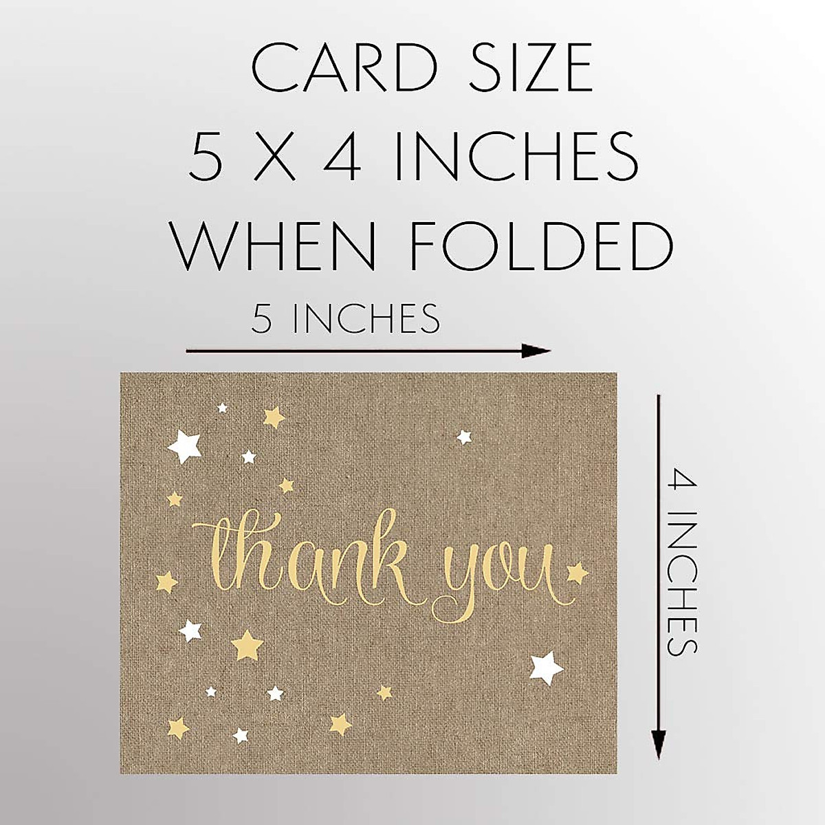 The Invite Lady Stars And Moon Thank You Notes Baby Shower Little Twinkle Cards With Envelopes (24 count)