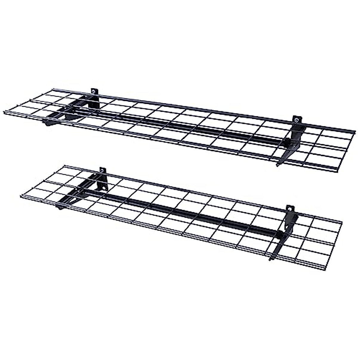 VEVOR Garage Shelving Wall Mounted, 1 x 4 ft Heavy Duty Garage Wall Shelves, 400 lbs Load Capacity Garage Storage Rack Floating Shelves, 2 Pack, Suitable for Shop, Shed, Garage Storage