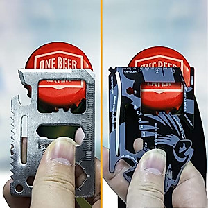 BCHARYA 29 in 1 Wallet Tool Card Set, 2 Tools in 1 Pack, Survival Tactical Credit Card Multitool, Cool Gadget and Stocking Stuffers for Men, Teens, Him, Husband, Dad