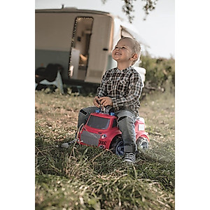 VARUN Big Spielwarenfabrik 800055815 Big Power-Worker Maxi Fire Truck Toy Car with Water Sprayer Tyres Soft Material Red for Children from 2 Years