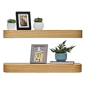 MELANNCO Modern Chunky Floating Wall Shelves for Bedroom, Living Room, Nursery, Office, Set of 2, 20 Inch