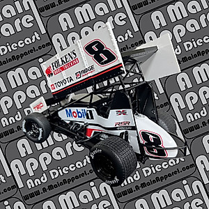 Winged Sprint Car #8 Aaron Reutzel Mobil 1" Roth Motorsports World of Outlaws (2022) 1/18 Diecast Model Car by Acme A1822015