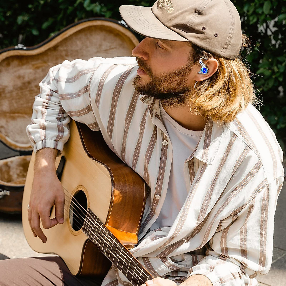 BASN Metalen PRO 4 Drivers in-Ear Monitors Headphones for musicians, Noise Isolating Enhanced Bass Sound Earphones with CNC Metal Craft Shell, Wired Upgraded Detachable MMCX Cables(Sapphire)