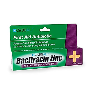 (3 Pack) CareALL 1oz Bacitracin Antibiotic Zinc Ointment. First Aid Ointment to Prevent and heal infections for Minor cuts, scrapes and Burns.