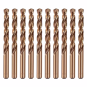 HSS Cobalt Drill Bit Set 7/64 Inch 10Pcs M35 Co Twist Jobber Length Steel Metal Drill Bits