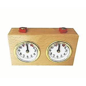 Professional Chess Timer, Professional Competition Mechanical Analog Chess Clock, I-GO Count Up Count Down Timer, No Battery Needed