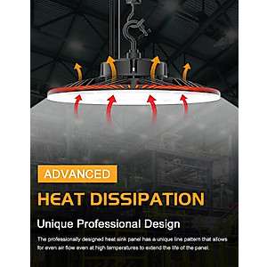 480V UFO LED High Bay Light 240W/200W/150W Adjustable, UL & DLC Listed 5000K Daylight, 33600LM 0-10V Dimmable High Bay Lights IP65 Commercial Bay Lighting Fixture AC277-480V for Warehouse (9 Pack)