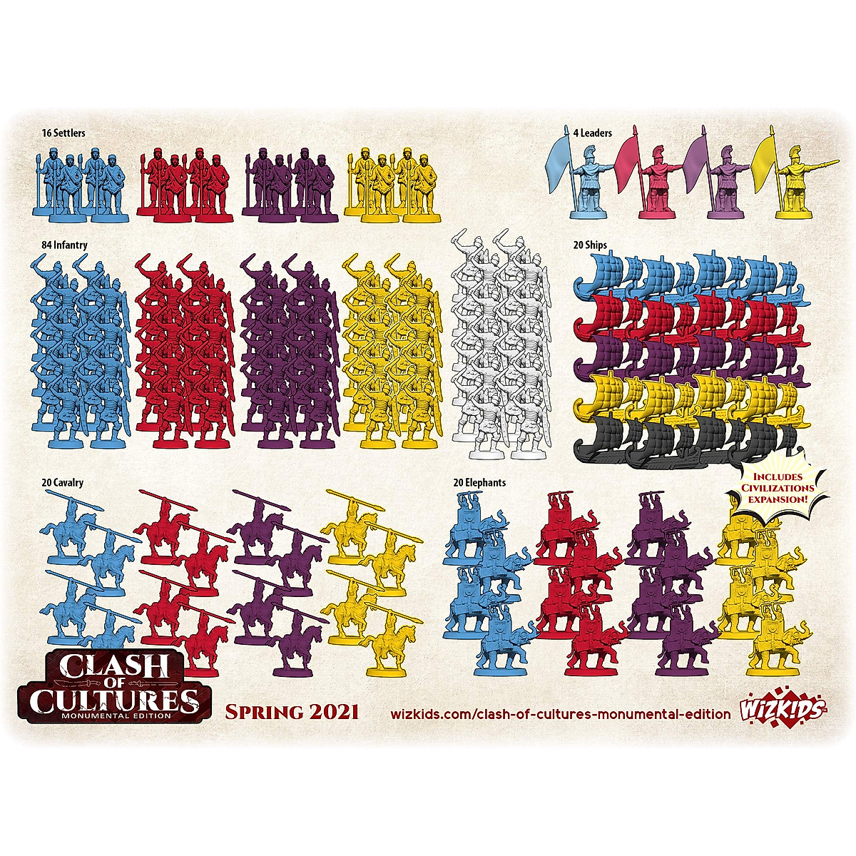 Clash of Cultures: Monumental Edition | Board Game WizKids - New Edition