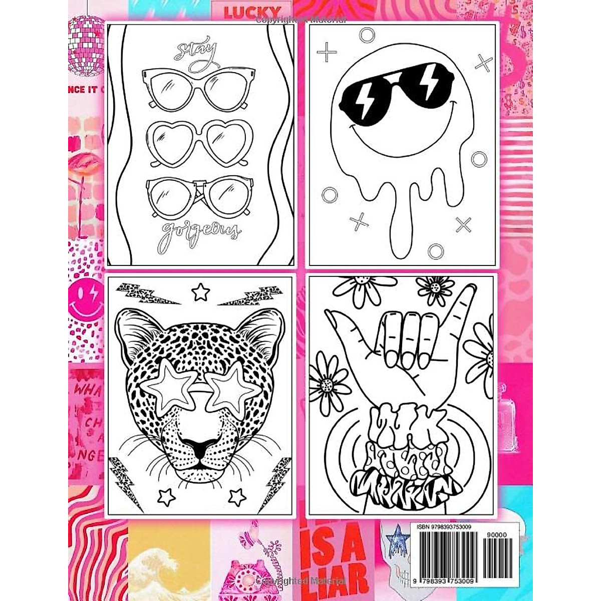 101 Preppy Aesthetic Coloring Book: Y2K Coloring Pages With Preppy and Aesthetic Illustrations for Teens, Kids and Adults To Color and Have Fun