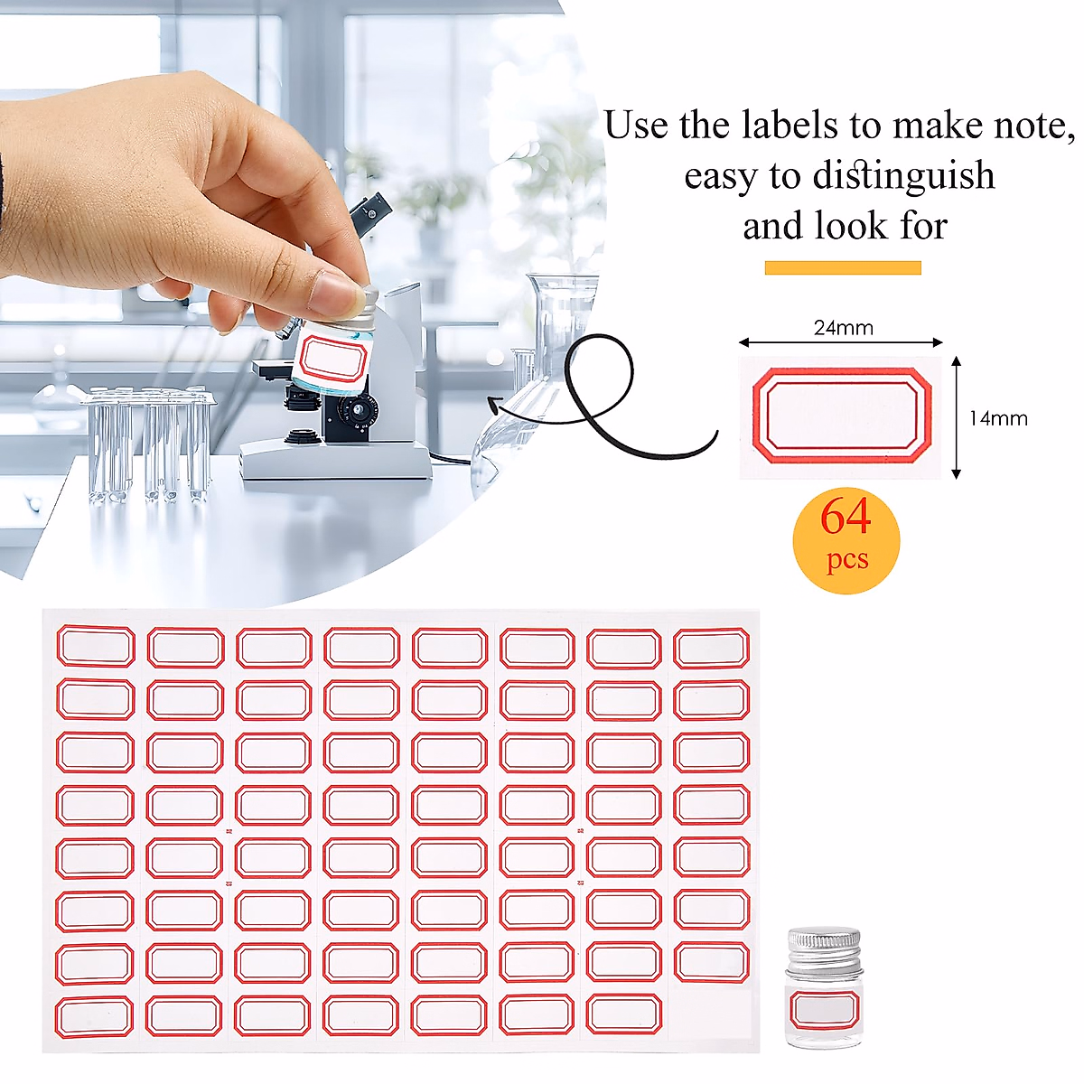 5ml Glass Vials with Screw Caps and Plastic Stoppers, Small Clear Liquid Sample Vial, Leak-Proof Vial, 12PCS