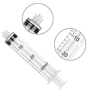 30ml Syringe with Blunt Needle Tip 1.5 Inches, for Essential Oil filling, Measuring and Dispensing, Set of 5